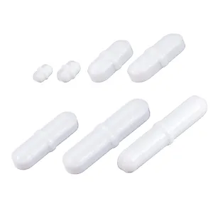 MECCANIXITY Magnetic Stirrer Mixer Stir Bar Rod with Ring Shape Coating Magnet White for Laboratory 7in1 Set