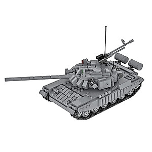 Topoo Tank Building Kit WW2 Military War Battle Tank Sets Army Vehicles Model - T-72 Russian Main Battle Tank, 776 PCS