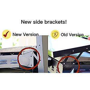 Jforest Blackstone Push-Pull Griddle Cover Lid with Bakelite Handle, Powder Coated Steel, Blackstone Griddle Cover Lid, Blackstone Hard cover lid, Matte Black (36 inch)