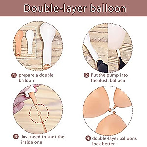 Blush Balloons Garland Arch Kit Retro Pink Double-Stuffed Nude Gold White Balloons Latex Balloons for Bridal Baby Shower Bachelorette Birthday Wedding Decorations