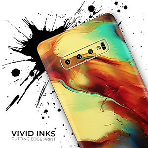 DesignSkinz Blurred Abstract Flow V36 Protective Vinyl Decal Wrap Skin Cover Compatible with The Samsung Galaxy S20 (Screen Trim & Back Glass Skin)