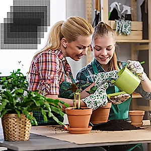 Flower Pot Hole Mesh Pad, 5Pcs 11.8 x 7.8 inch Rigid Polyethylene Squares Garden's Drainage Mesh Hole Screens, Mesh Pads for Pots, DIY Drainage Netting Pot Bottom Grid Mat, Keep Soil from Flowing Away