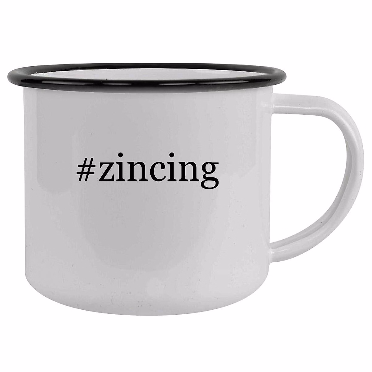 #zincing - 12oz Hashtag Camping Mug Stainless Steel, Black