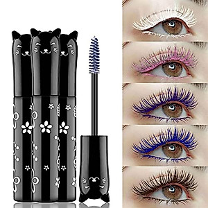 LGSZGDCN Blue Lashes Extensions Mascara Makeup Voluminous Original Volume Building Waterproof Fast Dry Eyelashes Curling Lengthening Eye Lashes Party Stage Use