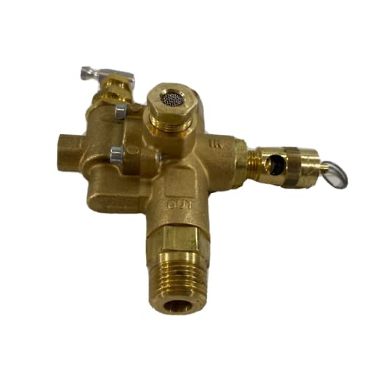 Replacement For Ingersoll Rand 56288756, 1/2" Inverted Flare Top Inlet X 1/2" MNPT Outlet, Combo Unloader Pilot Check Valve with Safety Release Valve, 6.5HP Max Gas Air Compressors 110-135 PSI