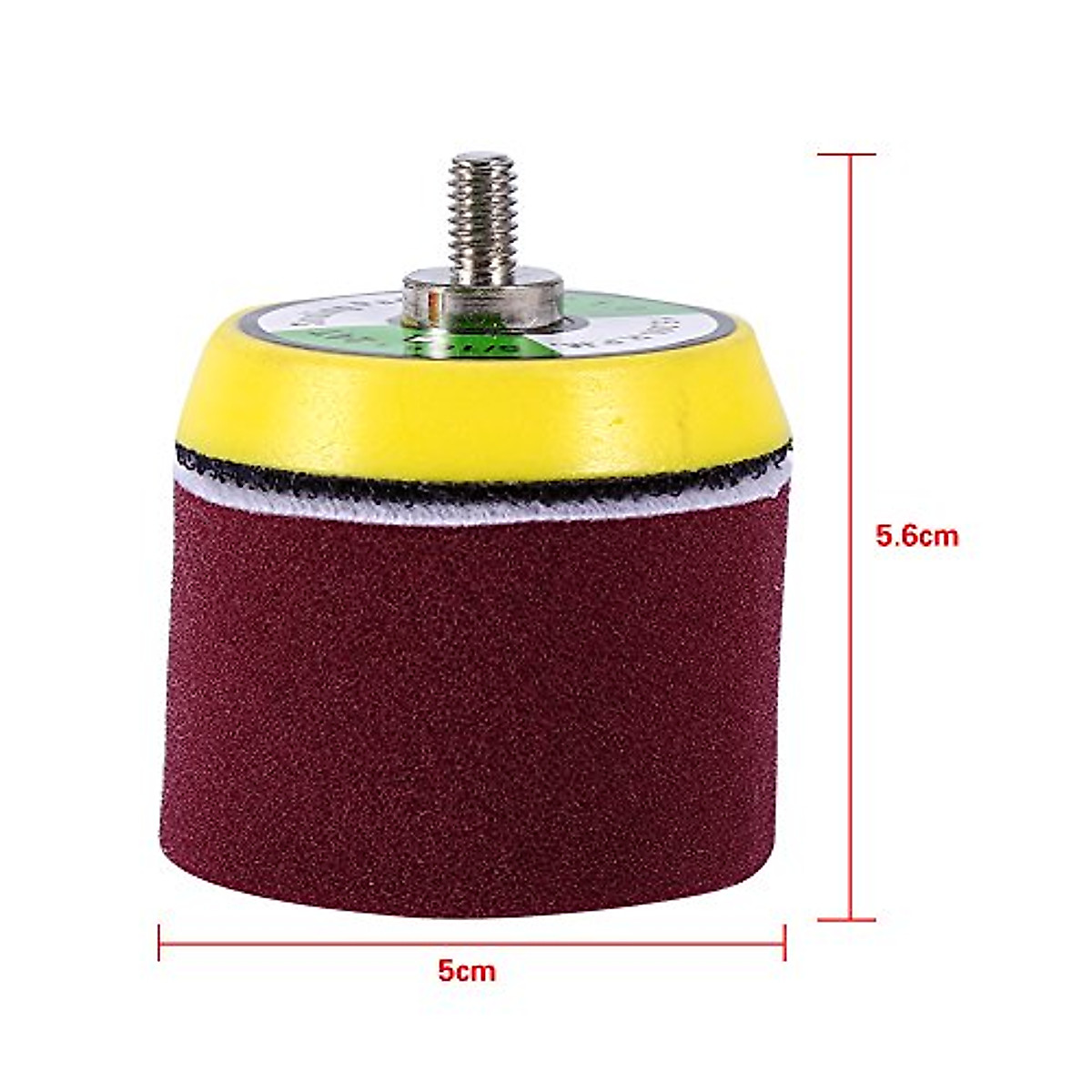 16pcs 2" Buffing Polishing Pad Buffing Pad Kit, Car Sponge Buff Pad Drill Adapter Grip Backing Plate M6 for Buffer Polisher Sanding Waxing Cutting
