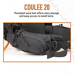 Mystery Ranch Coulee 20 Backpack - Lightweight Hiking Daypack, 20L, L/XL, Black