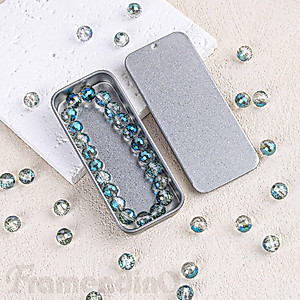 Framendino, 40 Pack Small Slide Top Tin Lip Balm Tins with Lids Mini Rectangular Metal Tins Containers for Jewelry Crafts Wedding Jewelry Lip Balm Container Cosmetic Organizer