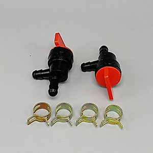 shiosheng 2pcs 1/4" 90 Degree Fuel Shut Off Valve 698181 494539 697944 Tecumseh 35857