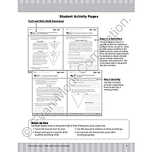 Evan-Moor Daily 6-Trait Writing, Grade 6 Homeschool and Classroom Resource Workbook, Reproducible Worksheets, Teaching Edition, Lesson Plans, Ideas, Organization, Word Choice, Sentence Fluency, Voice