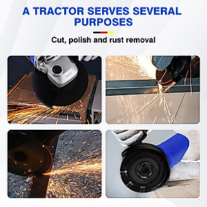 Angle Grinder Cordless with Battery and Charger for Cutting, Grinding and Polishing - Brushless Motor, 12000RPM Variable Speed, 2 Position Handle, Multi-Accessories