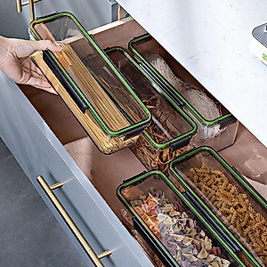 1PCS Pasta Storage Container,Transparent Storage Box Vegetable Storage Box Multipurpose Spaghetti Box for Kitchen(Short)