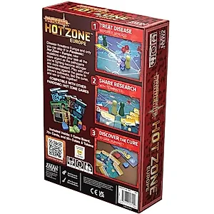 Pandemic Hot Zone: Europe Board Game - Cooperative Disease-Fighting Adventure, Strategy Game for Kids and Adults, Ages 8+, 2-4 Players, 30 Minute Playtime, Made by Z-Man Games