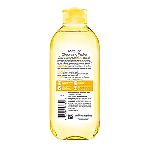 Garnier SkinActive Micellar Water with Vitamin C, Facial Cleanser & Makeup Remover, 13.5 fl. oz, 1 count (Packaging May Vary)
