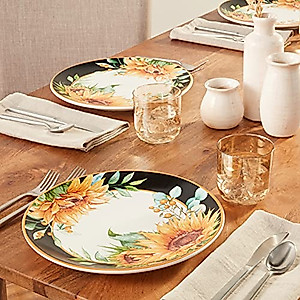 Certified International Sunflower Fields 10.75" Dinner Plates, Set of 4, Multi Colored