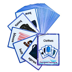 Lilias Transportation/Clothes/Occupations Flash Cards, English Words Learning Pocket Card for Toddlers, Toddler Learning Toys, Learning Supplies for Kindergarten Preschool, 3 Themes Set