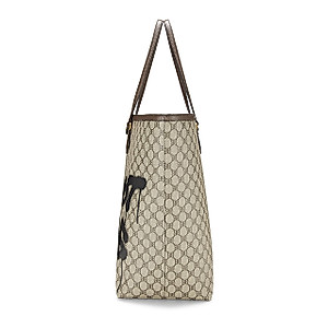 Balenciaga, Pre-Loved Balenciaga x Gucci Beige Coated Canvas Hacker Graffiti Tote Large, Brown