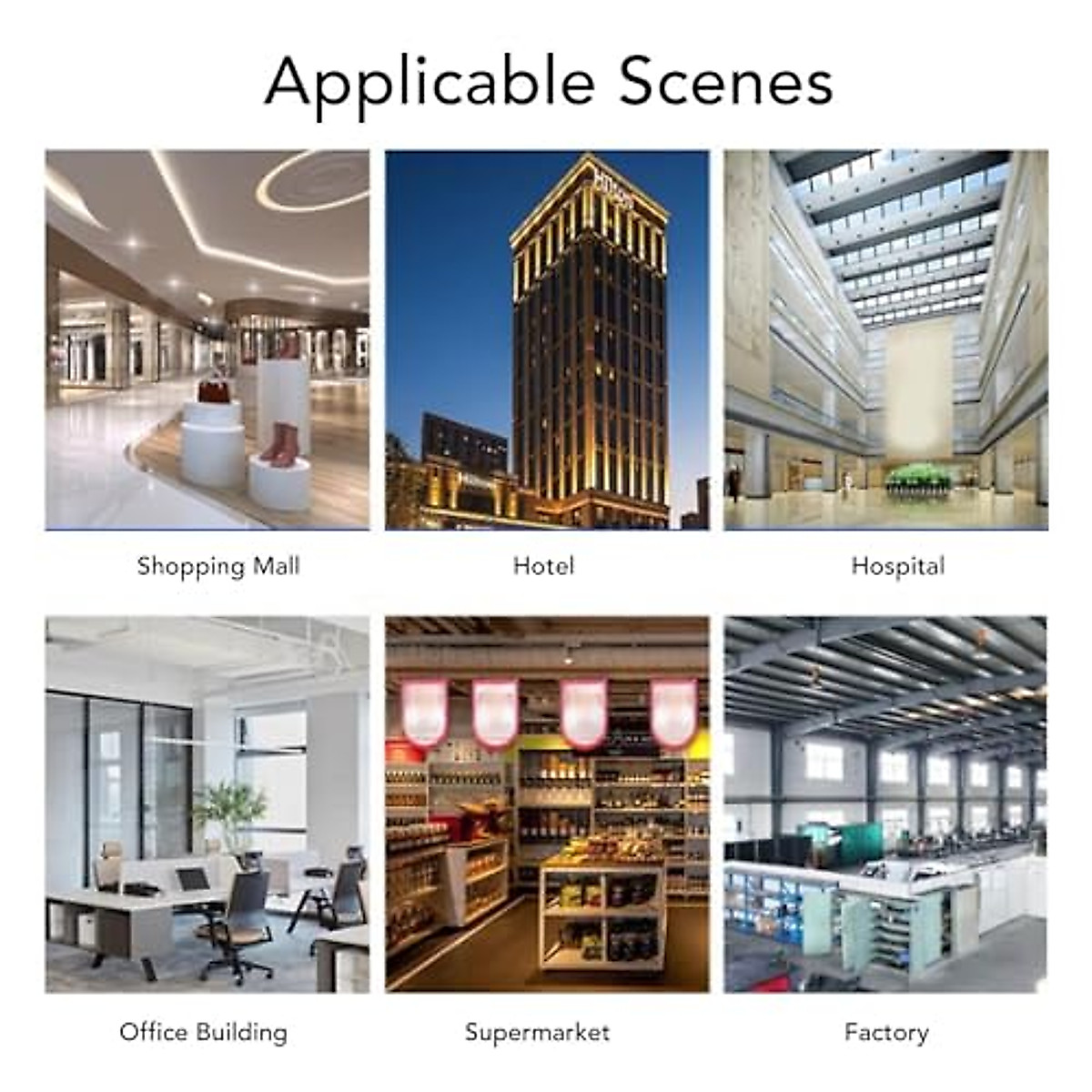 Led Exit Signs With Emergency Lights, Emergency Exit Sign AC85 to 265V With 2 Emergency Light for Schools, Churches, Hospitals