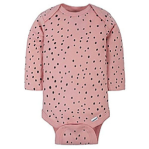 Gerber baby girls 6-pack Long-sleeve Onesies Bodysuits and Toddler T Shirt Set, Bear Pink, 6-9 Months US