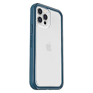 OtterBox Clear case with Colorful Grip Edge for iPhone 12/12 Pro - Blue Glaze (Clear/Blue)