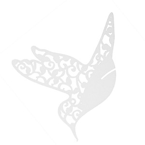 Generic Wedding Name Cards, 50pcs Little bird Shape Wedding Hollow Name Place Cards Guest Cards for Wine Glass Table Name Place Cards for Grand Party (White, Red,) (White), Genericvr9504ebny-01