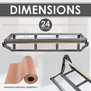 West Palm Brands Paper Roll Cutter, Holder & Dispenser for Butcher Freezer Craft Paper Rolls 24", Great Butcher, Wrapping, Crafting Paper or Vinyl Roll Holder - Free Standing or Wall Mounted