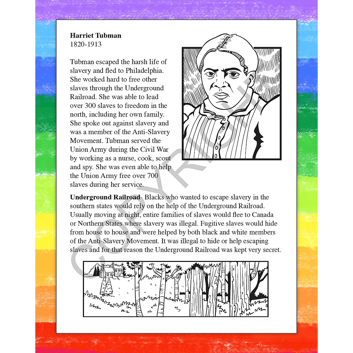 ZOCO - Black History Educational Coloring Books (25 Bulk Pack, Without Crayons) - African American History Month Handout - Games, Puzzles, Activities for Kids