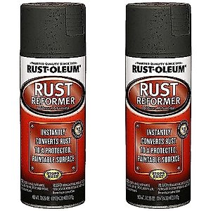 Rust-Oleum 248658 Rust Reformer Spray, 10.25 oz, Black (Pack of 2)