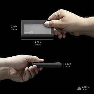 CalDigit Tuff Nano Plus 2TB - Compact Rugged IP67 Waterproof USB-C 3.2 Gen 2 10Gb/s External NVME SSD, Compatible with Thunderbolt 4 Mac and PC, Up to 1055MB/s (2TB Nano Plus, Charcoal Black)