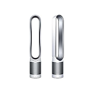 Dyson Pure Cool, TP01 HEPA Air Purifier & Fan, For Large Rooms, Removes Allergens, Pollutants, Dust, Mold, VOCs, White/Silver (Renewed)