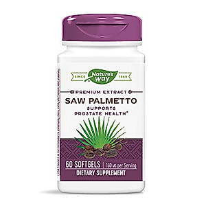 NATURE'S WAY SAW PALMETTO EXTRACT, 60 SGEL- 3 Pack
