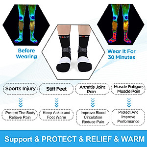NEENCA Medical Compression Socks, Ankle Compression Stockings for Injury Recovery & Pain Relief, Sports Protection. 20-30mmHg