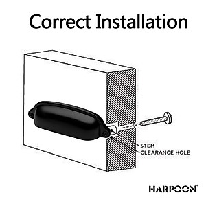 HARPOON 10 Pack Bin Cup Handle Pulls,Vintage Drawer Pulls,Cabinet Hardware,Shell Handle,3.78 Inch Black