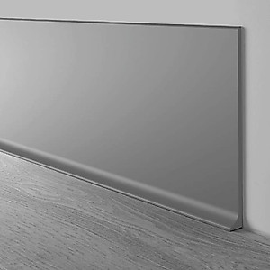 Proflex Gray Vinyl Wall Base 6 inch X 40 ft - Wall Base Trim with Super Strong Peel and Stick Adhesive Back - Flexible Self Stick Vinyl Wall Base - Easy Install Vinyl Floor Base with Toe