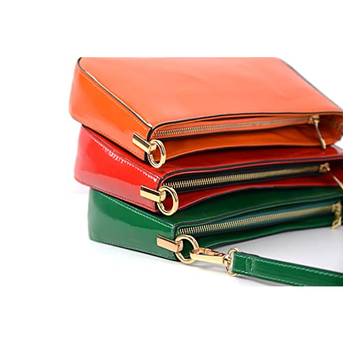 Lady Jiaying Crocodile Shoulder Handbag for Women with Removable Strap Clutch Purse Evening Bag (Medium White)