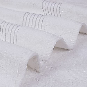 Utopia Towels - Bath Towels Set - Luxurious 600 GSM 100% Ring Spun Cotton - Quick Dry, Highly Absorbent, Soft Feel Towels, Perfect for Daily Use (Pack of 4) (27 x 54, White)