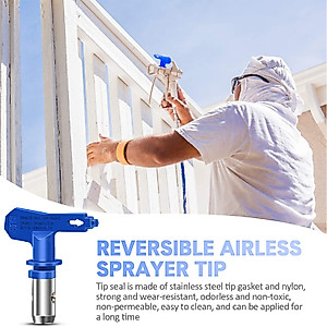 Reversible Spray Tip Nozzles Paint Spray Tips Airless Sprayer Nozzles Airless Sprayer Spraying Machine Parts for Homes Buildings Decks or Fences 211, 313, 415