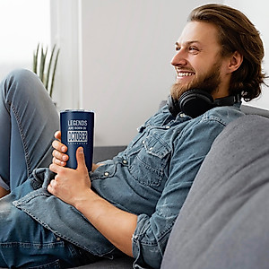 Muilzon October Birthday Gifts for Men Tumbler 20oz - Men Birthday Gift Ideas - Men Gifts for Birthday - Birthday Gifts for Him, Dad, Son, Husband, Legends are Born in October