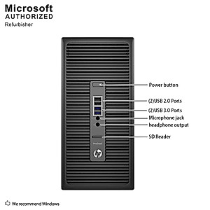 HP ProDesk 600 G2 Tower Desktop PC, Intel Quad Core i5 6500 up to 3.6GHz, 16G DDR4, 240G SSD + 1T HDD, WiFi, BT 4.0, DVD, Windows 10 Pro 64-Multi-Language Support English/Spanish/French (Renewed)