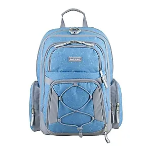 Eastsport Bungee Expandable Unisex Backpack Blue Crest
