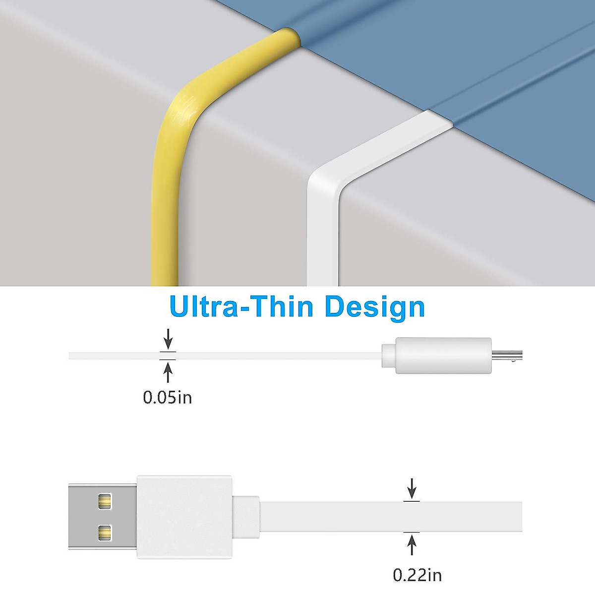 FASTSNAIL Wall Mount and 16.4FT Flat Power Extension Cable Ktis Compatible with Wyze Cam Pan, Wyze Cam Outdoor, Mounting Kit Including Charging Cord for Wyze Cam Pan, Wyze Cam Outdoor
