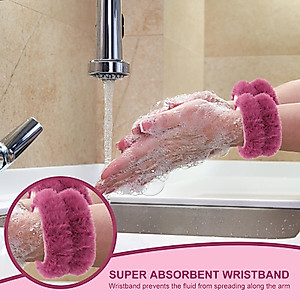 CAVETEE 3 Piece Cute Headband Set for Women - Elastic Makeup, Skincare, and Spa Headband with Wristband