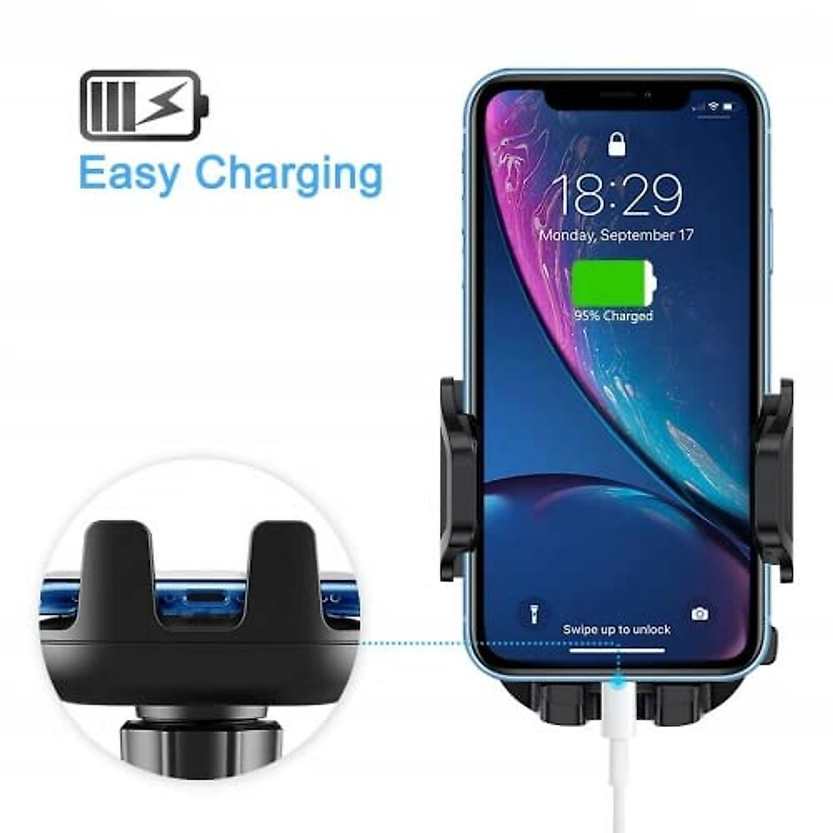 UrbanX Mobile Phone Car Holder Mount Windshield/Air Vent/Dashboard Cell Phone Holder for Car 360 Degree Rotation Universal Suction Mount Stand Compatible with Oppo Reno2