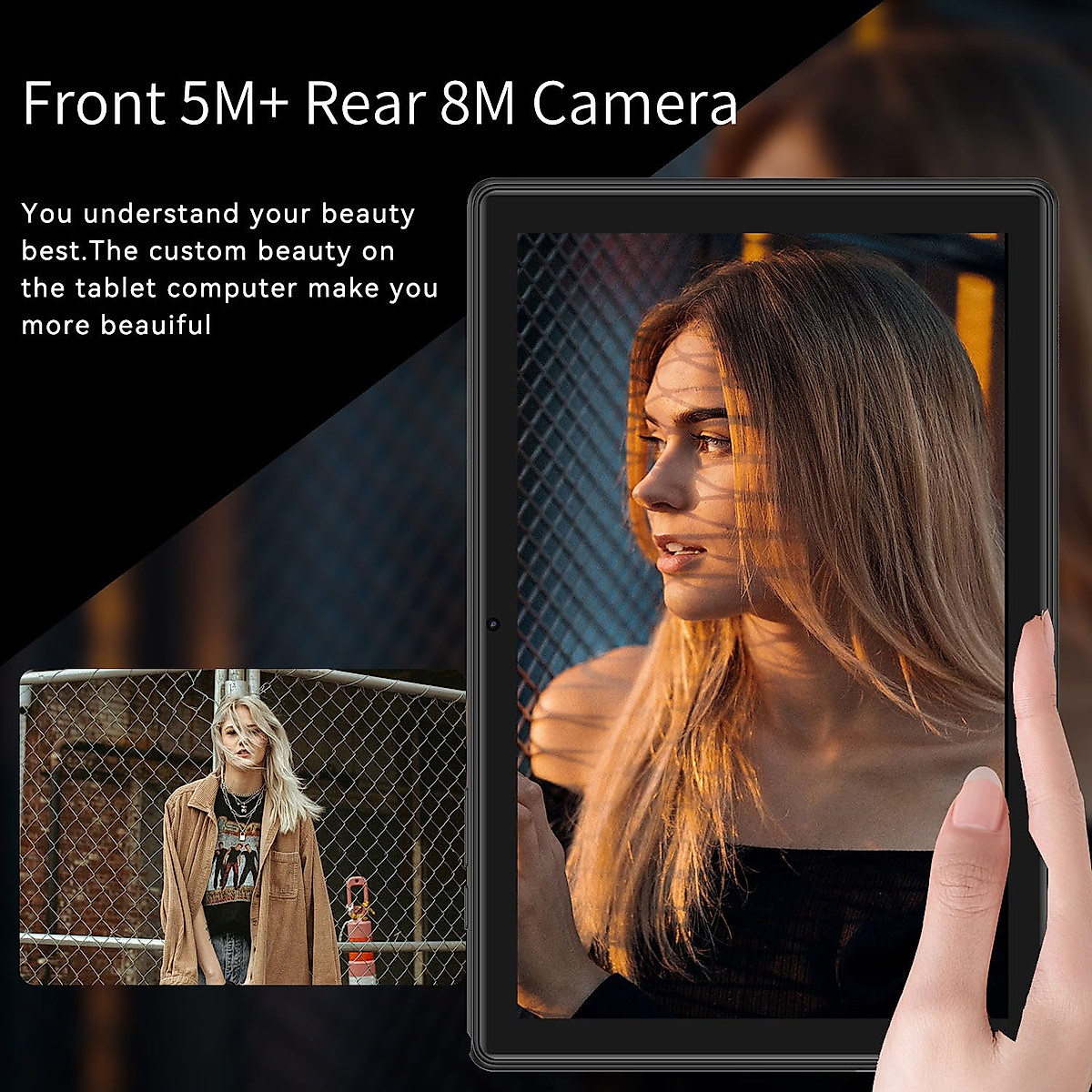 Clovertek Tablet,10.1 inch Android 13 Tablet PC,MT8766,3GB RAM,32GB ROM,4G LTE,5+8MP,G+G,Dual Speaker