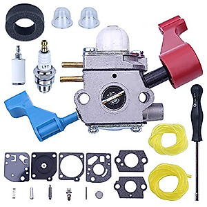 Adefol C1U-W12A Carburetor for Poulan FL1500 FL1500LE 952711486 Craftsman with Adjusting Tool Air Fuel Filter Line Tune Up Kit Gas Leaf Blower 530071629 C1U-W12B