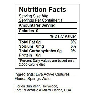 Six Brewing Bags with Florida Sun Kefir Live LARGE Water Kefir Grains (Tibicos) Natural Probiotics