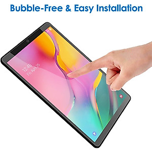 Lnuyefn [2 Pack] Screen Protector For Galaxy Tab A 10.1 Inch 2019 Model SM-T510/T515/T517, Tempered Glass Screen Film Guard For Samsung Tablet Tab A 10.1 Anti-Scratch 9H Hardness Bubble-free Clear