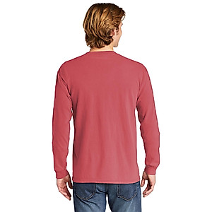 Comfort Colors 6.1 oz. Long-Sleeve Pocket T-Shirt (C4410) Crimson L