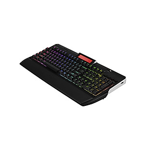 EVGA Z10 RGB Gaming Keyboard, RGB Backlit LED, Mechanical Brown Switches, Onboard LCD Display, Macro Gaming Keys