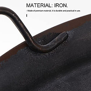 Farmhouse Svering Tray Galvanized Serving Tray Metal Iron Tray Distressed Rust Round Industrial Rustic Storage Tray Platter with Handle for Ottoman Coffee Table Centerpiece Decor